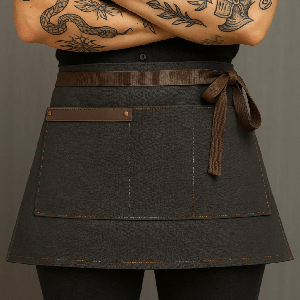 Custom Apron | Wax Cavas & Leather Half Apron | Mixology Apron – HUNTEDFOX